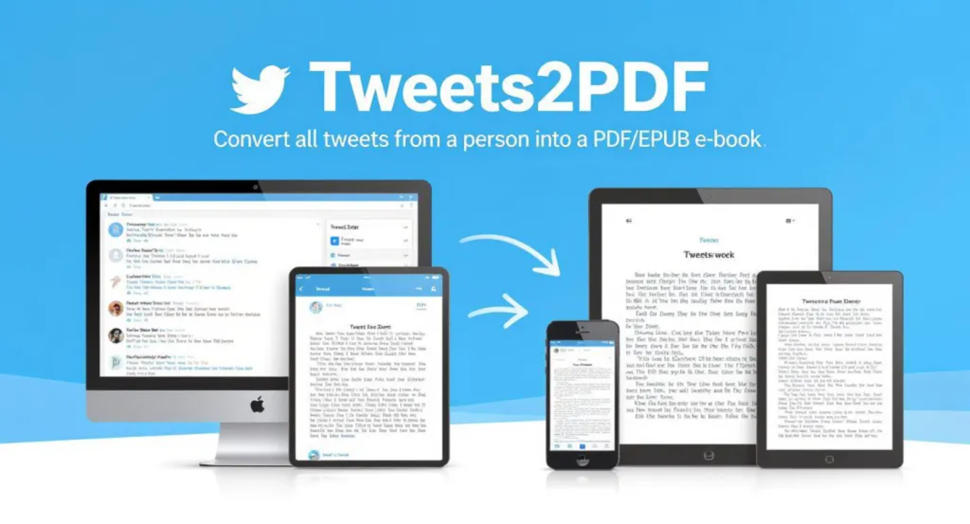Tweets2pdf Convert Twitter X Tweets To Beautiful Pdf Epub Ebooks